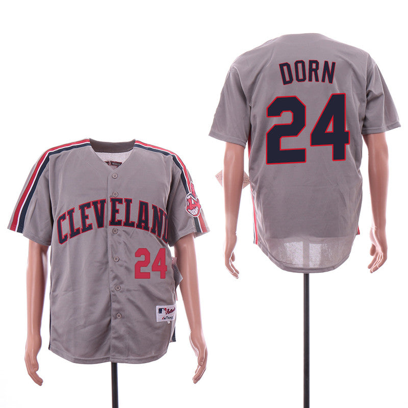 Indians 24 Roger Dorn Gray Turn Back The Clock Jersey – MLB-jersey
